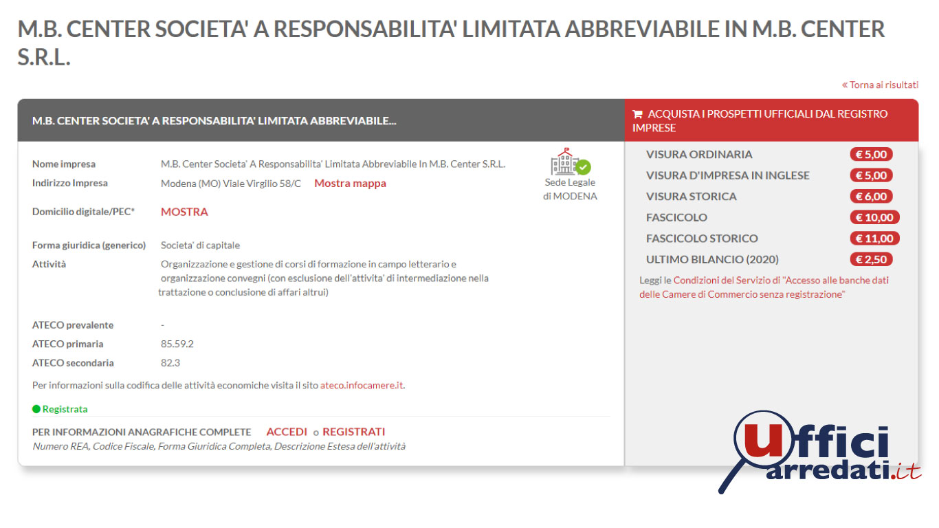 Come trovare gratuitamente la sede legale di una società